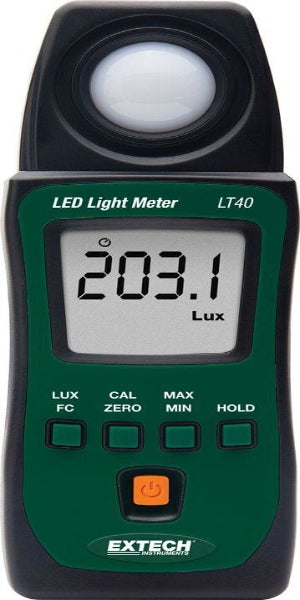 Extech LT40 - Luxómetro Medidor de Luz en Pies Candela y Lux - HYDROCULTURA
